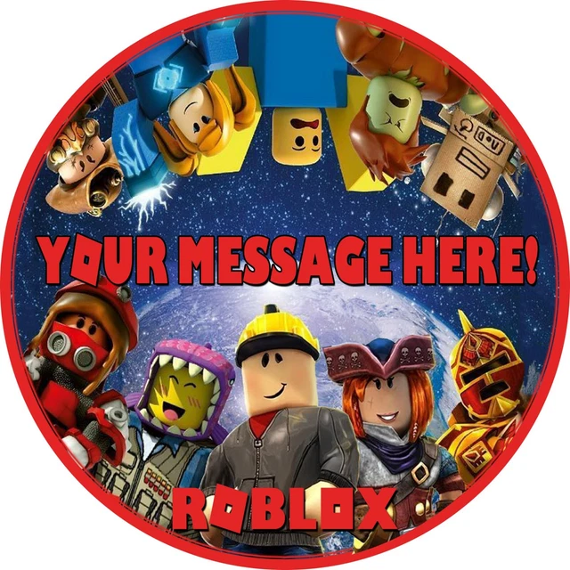 A 6& ROUND Roblox Personalised Cake Topper ICING £3.00 - PicClick UK