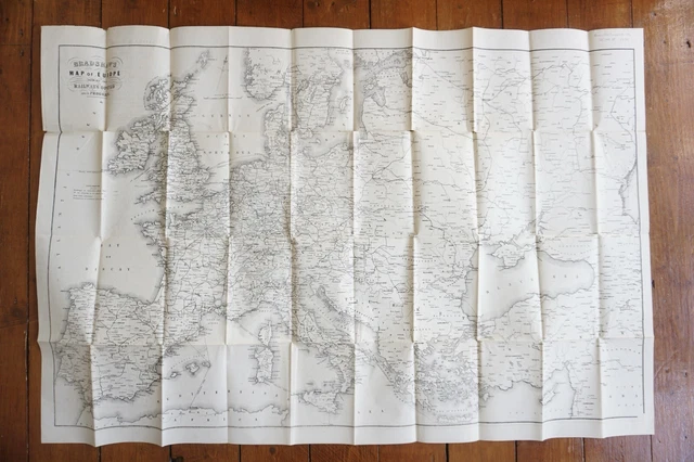 1865 BRADSHAWS MAP of Europe Original Railway Map £14.99 - PicClick UK