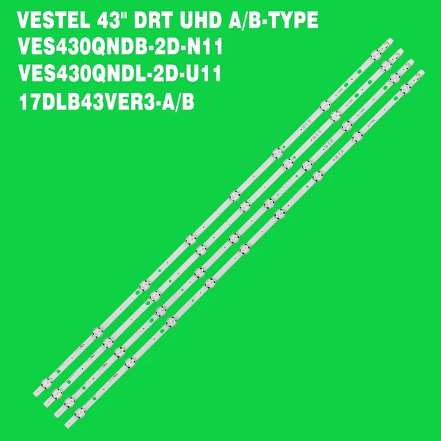 LED KIT SET Toshiba 43U5766Db 43U6663Db Vestel 43" Drt Uhd A / B Type ...