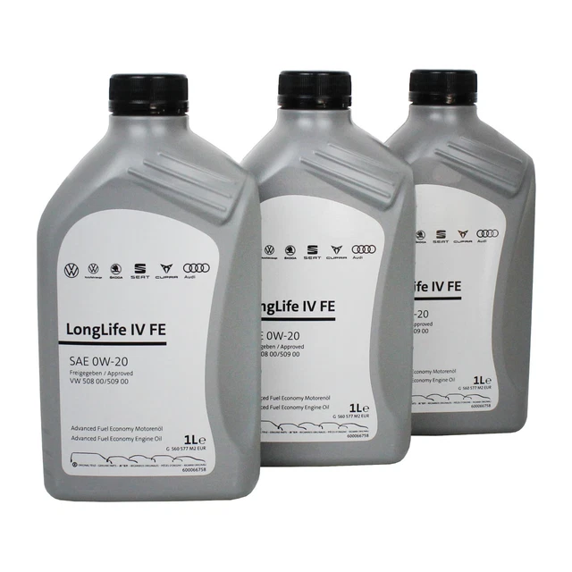 HUILE MOTEUR ORIGINALE VW Audi Seat Skoda 3 Litres 50800/50900 LL IV FE ...