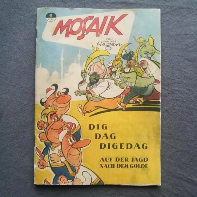 MOSAIK HEFT NR 1 AUF DER JAGD NACH DEM GOLDE von 1955 H. Hegen GUT ...
