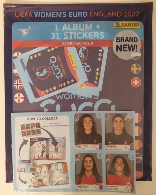RARE PANINI WOMENS Euro 2022 Start Pack 1 New Album + 31 Stickers + Set ...