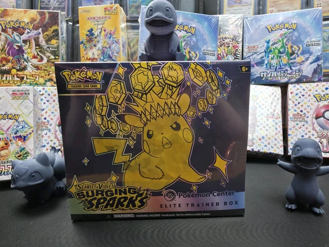 SURGING SPARKS POKEMON Center Elite Trainer Box ETB Scarlet & Violet ...