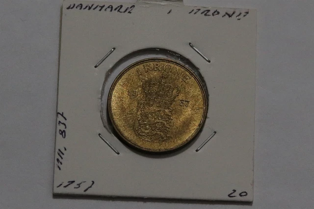 🧭 🇩🇰 DENMARK 1 Krone 1957 High Grade B77 #89 $29.84 - PicClick CA