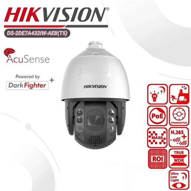 HIKVISION DS-2DE7A432IW-AEB(T5) 4MP AcuSense 32x Zoom PoE Smart Track ...