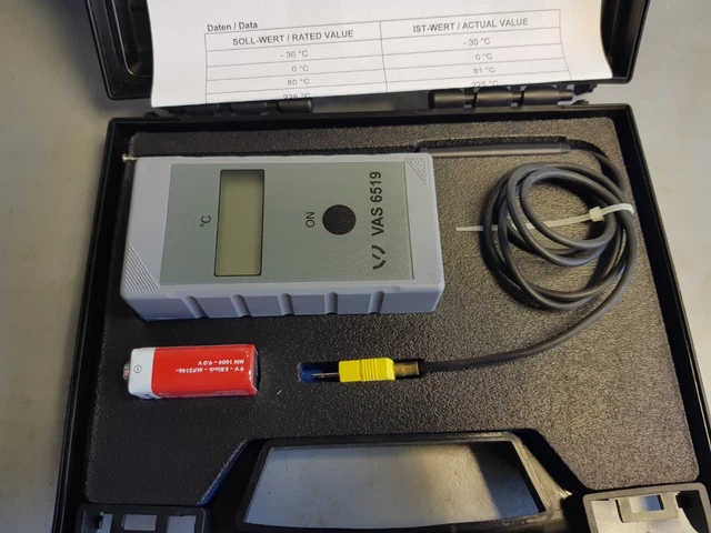 ORIGINAL VW AUDI VAG VAS 6519 Spezialwerkzeug Digitales Thermometer ...