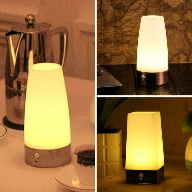 1/2X MOTION SENSOR Lights PIR Wireless Night Light Battery Table LED ...