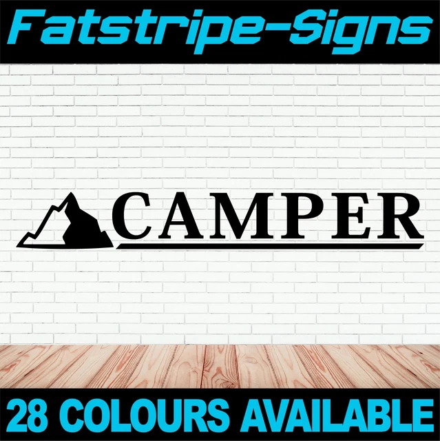 CAMPER NAME TEXT Stickers Graphics Decals Campervan Motorhome Caravan ...