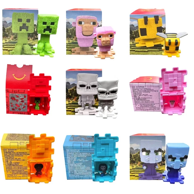 MCDONALDS HAPPY MEAL Toy Minecraft Movie Pink Sheep Creeper Blockhead ...
