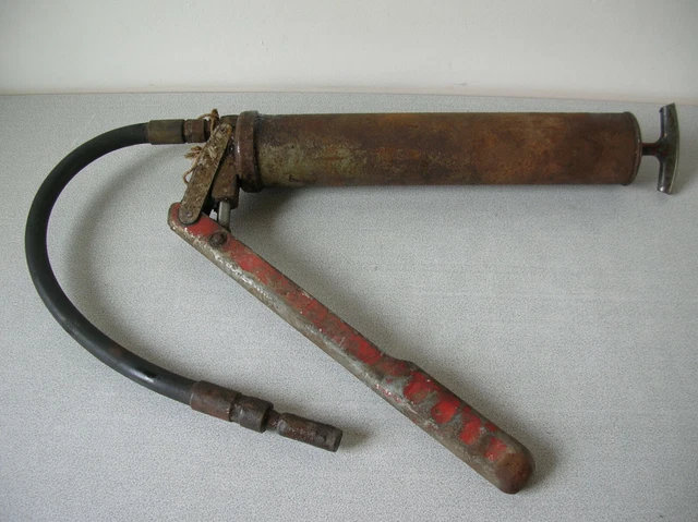 ANCIENNE POMPE À graisse Tecalemit de garage voiture en métal EUR 14,99 ...