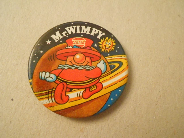 MR WIMPY PLANET Beefeater Pin Badge 1980s Retro EUR 3,85 - PicClick IT