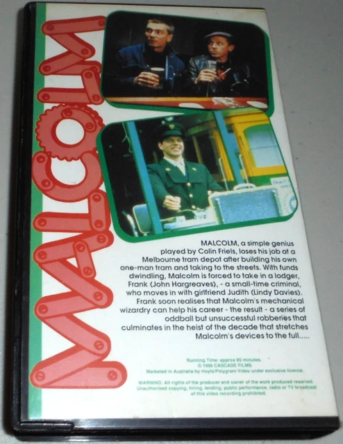 MALCOLM VHS COLIN Friels, Lindy Davies, Chris Haywood, John Hargreaves ...
