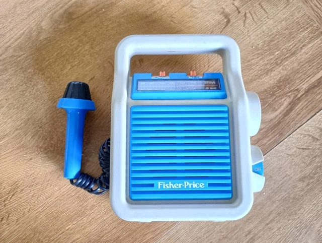 FISHER PRICE AM/FM Toy Radio With Karaoke Microphone (Rare Vintage ...
