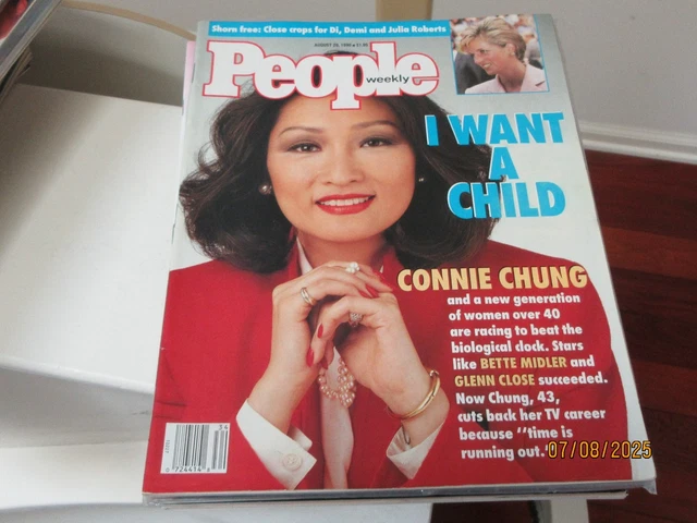 CONNIE CHUNG , Wants A Baby , People Magazine , Aug. 20 , 1990 £12.61 ...