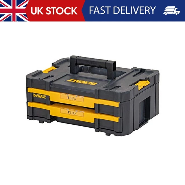 DEWALT DWST1-70706 T-STAK IV Tool Storage Box with 2-Shallow Drawers ...