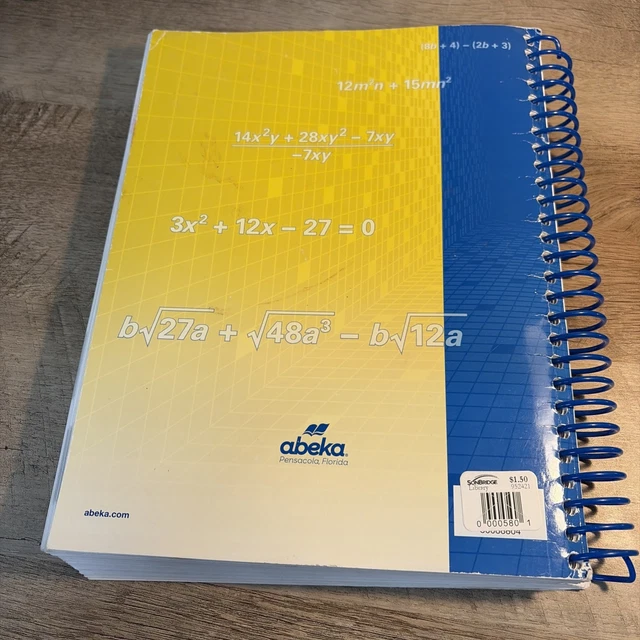 ABEKA ALGEBRA 1 Solution Key Grade 9 $38.12 - PicClick CA