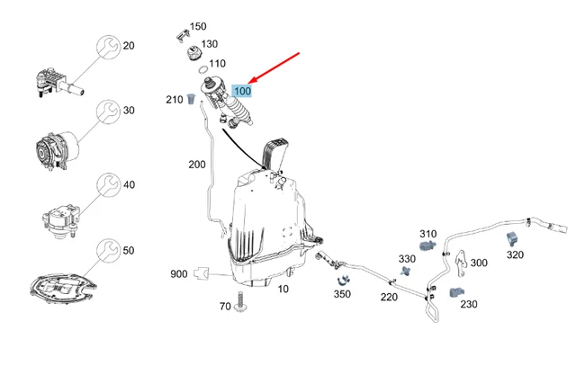 MERCEDES-BENZ SPRINTER W907 Adblue Tank Filler Neck A9104700100 NEW ...