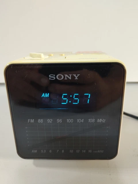 SONY DREAM MACHINE Cube ICF-C10W Radio Vintage 1980 Alarm Clock Working ...