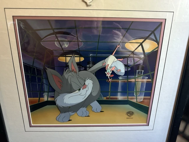 ANIMANIACS-PINKY + ELMYRA Duff- Original Production Cel, In the Garden ...