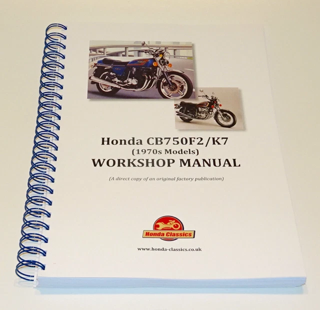 HONDA CB750F2 CB750K7 Factory Workshop Shop Manual Book. Reproduction ...
