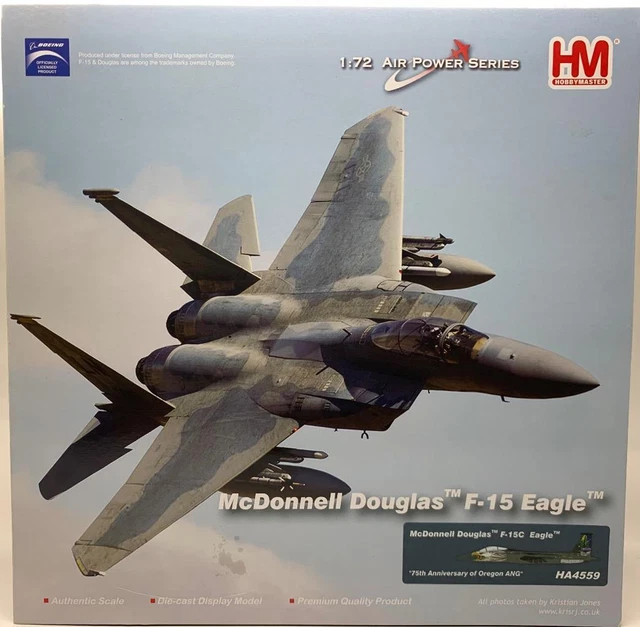 HOBBY MASTER MCDONNELL Douglas F-15C Eagle 75Th Anniv Oregon Ang Ha4559 1/72 £199.99 - PicClick UK
