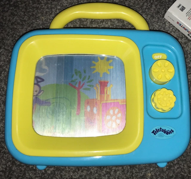 TELETUBBIES WIND UP TV Television Musical Suitcase Scrolling Picture £3 ...