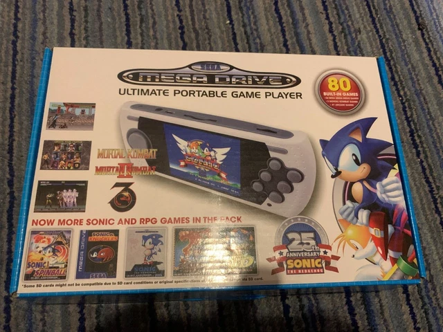 SEGA MEGA DRIVE Portable Game Player With 80 Games Boxed Sonic Mortal ...