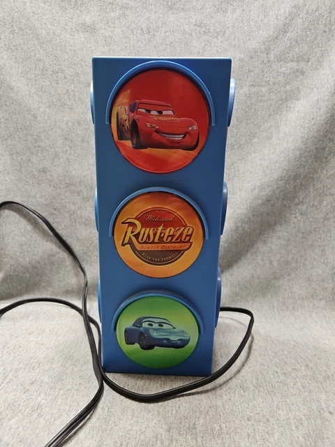 DISNEY PIXAR CARS Lightning McQueen Mater Rust-eze Stop Light Traffic ...