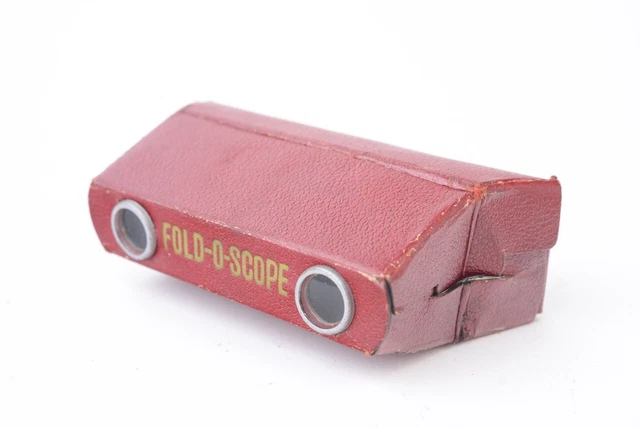 FOLD-O-SCOPE. SMALL BINOCULARS (Binocular) Cardboard Box 27x20. Made IN ...