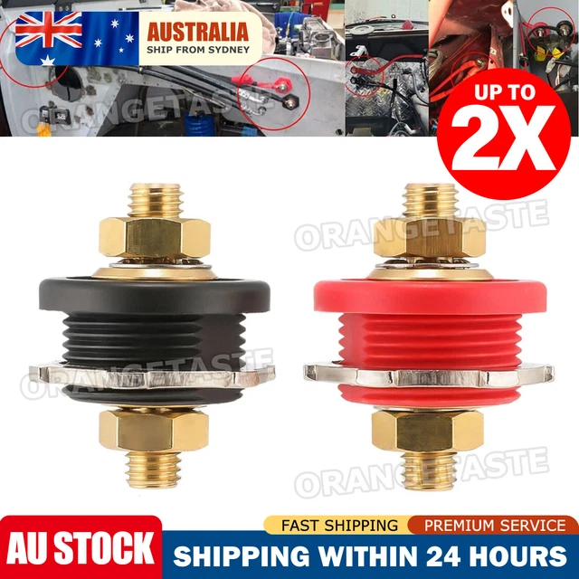 RV/TRUCK-BATTERY 250A TERMINAL Bulkhead Feed-Thru Panel Connector Post ...