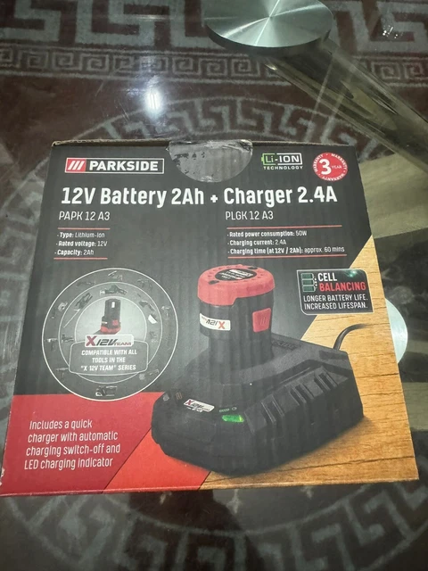PARKSIDE 12V BATTERY 2ah and Charger Brand New £18.99 - PicClick UK