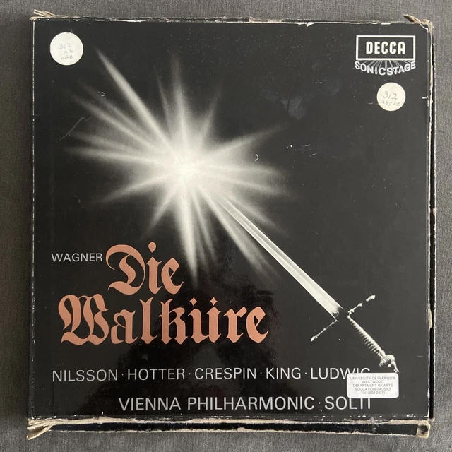 SET 312-6 WBG Wagner Die Walkure Nilsson Solti NM 5xLP Decca ED2 ...