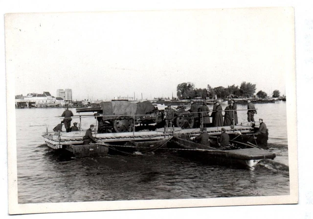 FOTO FLOSS SHELDE Schelde Geschütz Transport 2 Wk Behelfsfloss EUR 4,90 ...