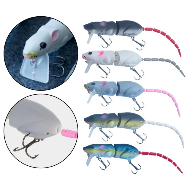 TRIPLE HOOK RAT Joint Bait for Surface Fishing For pike Bass Minnows ...