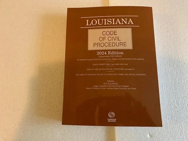 LOUISIANA CODE OF Civil Procedure. 2024 edition. £131.10 - PicClick UK