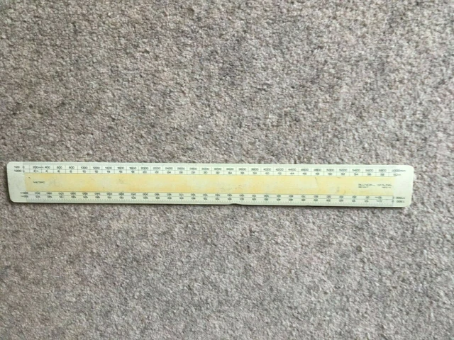 VINTAGE 12& INCH Plastic Metric Surveyors Ruler, Verulam, Blundell ...