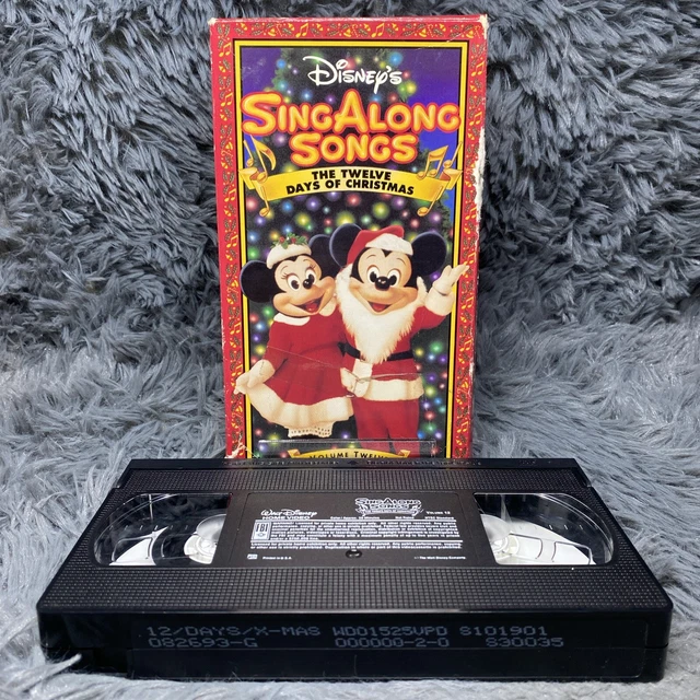 DISNEY SING ALONG Songs: The Twelve Days of Christmas Vol 12 VHS ...