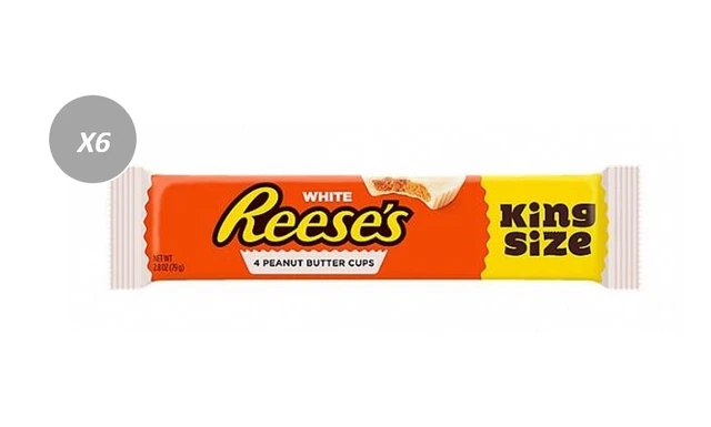 908871 6 X 79G PACKET REESE'S REESES WHITE CHOCOLATE PEANUT BUTTER CUPS ...