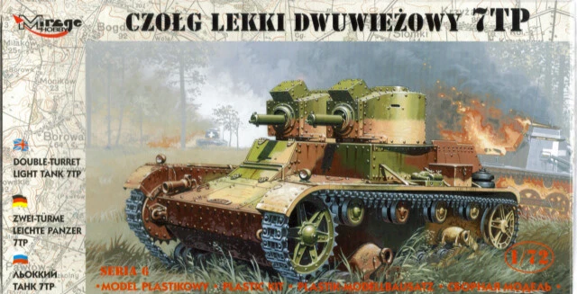 MIRAGE 1/72 (20MM) Polish 7TP Light Tank Twin Turret MG £13.99 ...