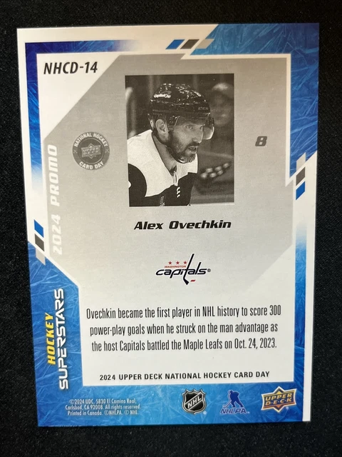 2024 UD NATIONAL Hockey Card Day Superstars NHCD-14 Alex Ovechkin EUR 3 ...