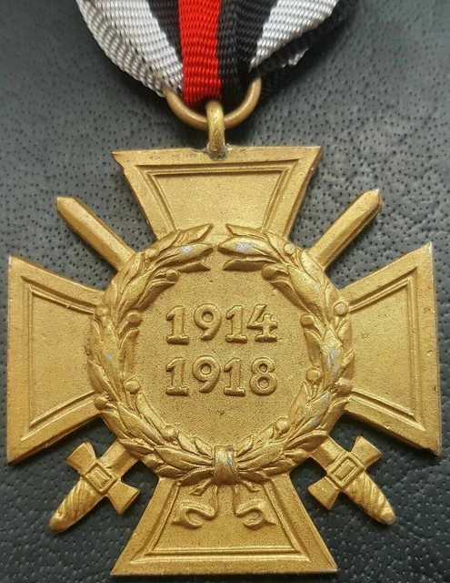 WW2 GERMAN CROSS of Honour 1914-18 with Swords & Ribbon/Pin (for ...