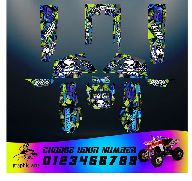 YAMAHA BANSHEE 350 full graphics kit stickers decals atv 100% ...