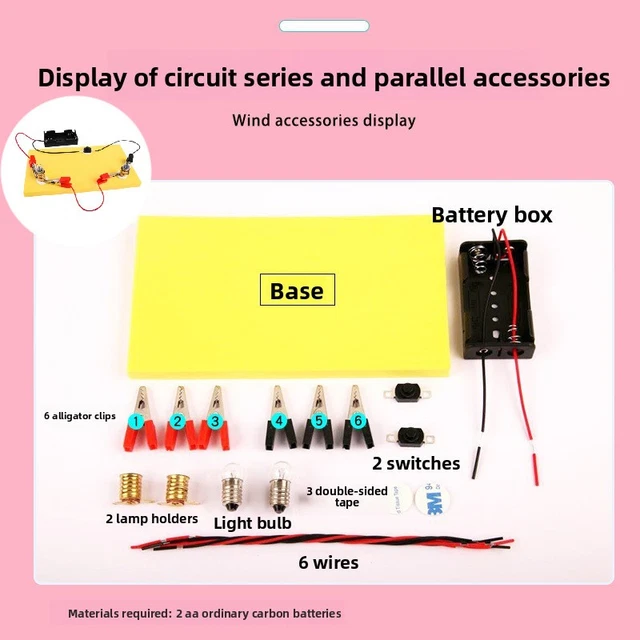 PHYSICS SCIENCE EXPERIMENT Kit With Electrical Circuit Components For ...