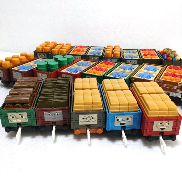 PLARAIL THOMAS THE Tank Engine Freight Cars Large Set Mischief Prank ...