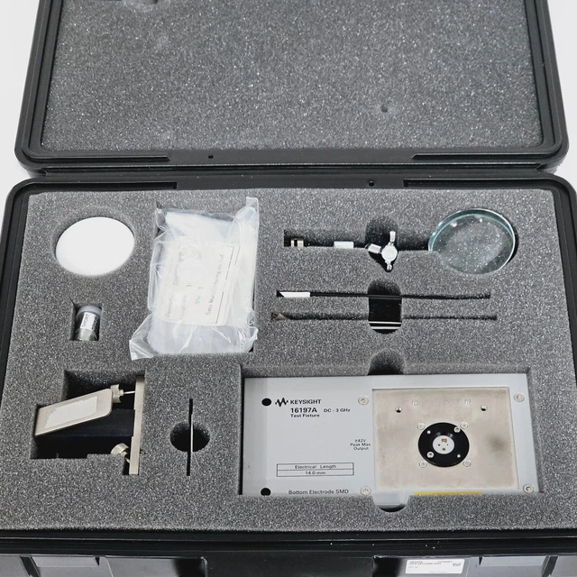 KEYSIGHT AGILENT 16197A Bottom Electrode SMD Test Fixture DC - 3 GHz w ...