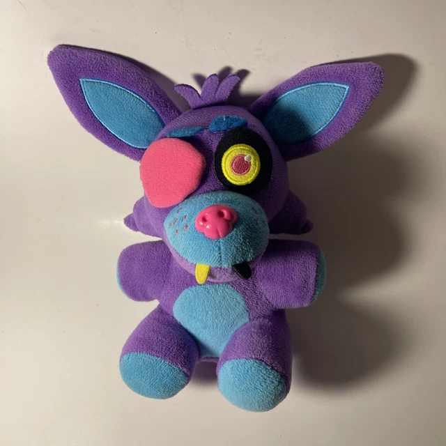 FNAF FIVE NIGHTS At Freddys Blacklight Foxy 8" Purple Neon Plush ...
