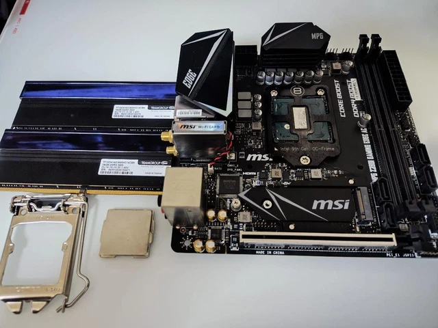 MSI Z490 INTEL Core I9 16GB DDR4 3600 TEAMGROUP Motherboard Memory Used ...