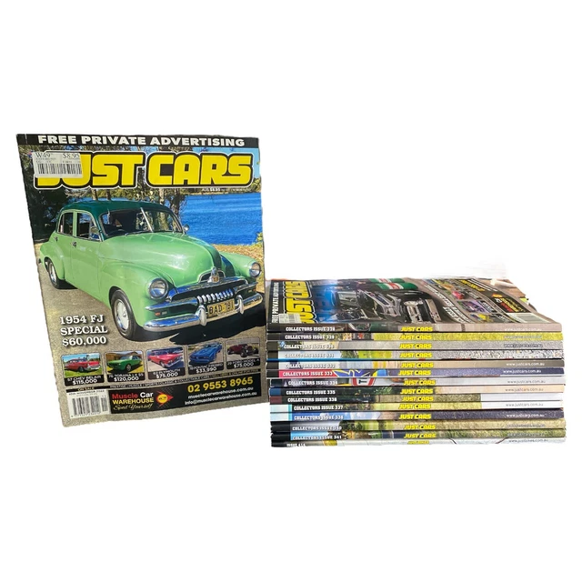 15 JUST CARS Magazine Lot Classic Vintage Muscle Cars Collector Set ...