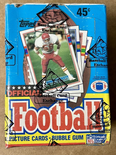 1989 TOPPS FOOTBALL Wax Box BBCE Wrapped 36 Packs Sealed - Clean Box ...