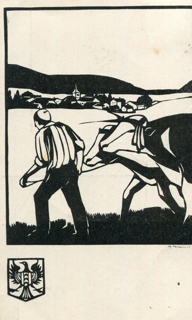 SUISSE ILLUSTRATION DU laboureur à l'ancienne Blason NEUCHATEL Ecrit à ...